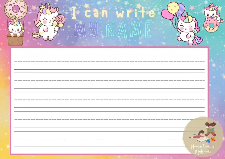 Personalized Unicorn Name Tracing Laminated A4 | Lazada PH