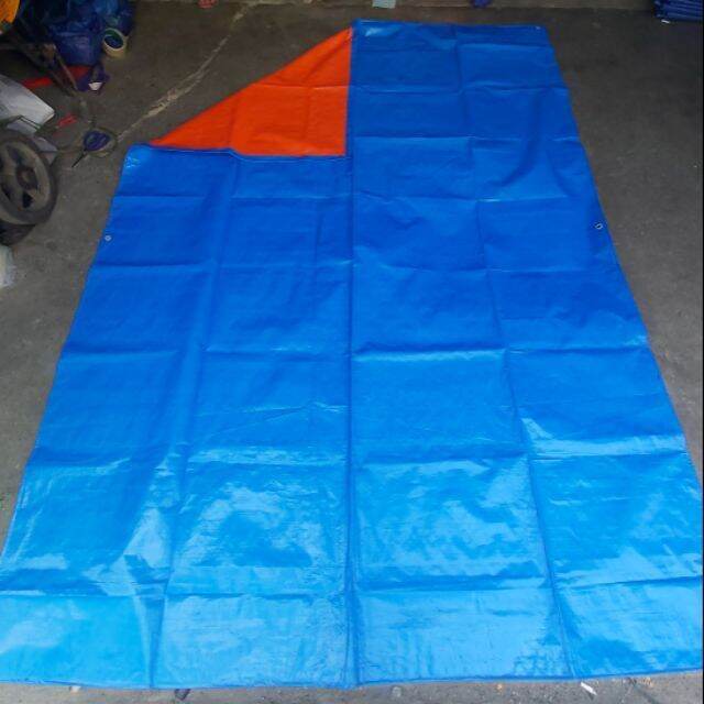 Ready made sakoline 8ft x 9ft blue/orange with eyelet all side ...