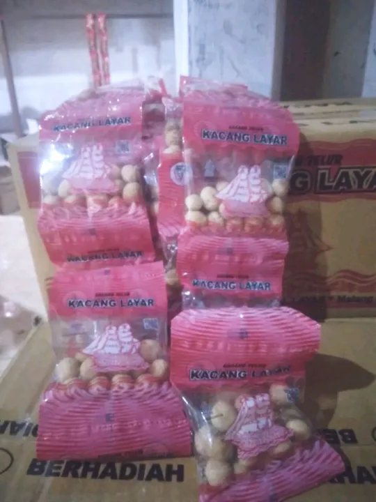 jajanan Jadul / Kacang Telur Kacang Layar 1 Renteng 10 pcs / kacang ...