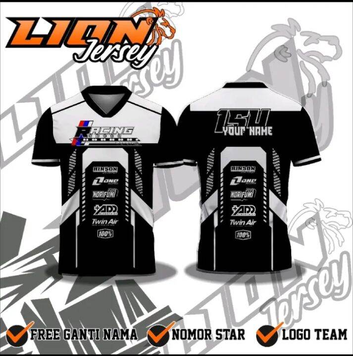 Baju Jersey Tim balap komunitas full printing bisa request desain free ...