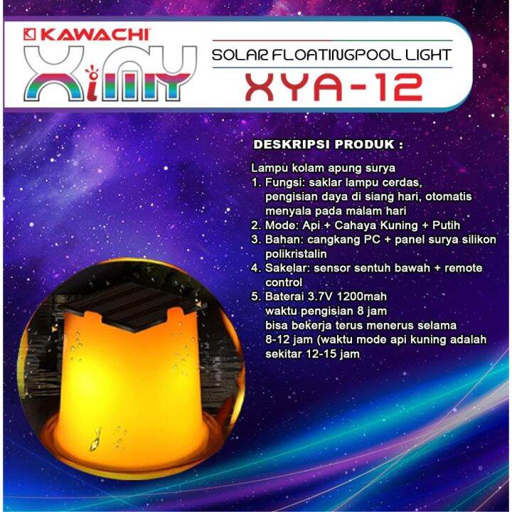 Lampu Solar Cell Taman dan Kolam Terapung Waterproof Kawachi Ximy XYA ...