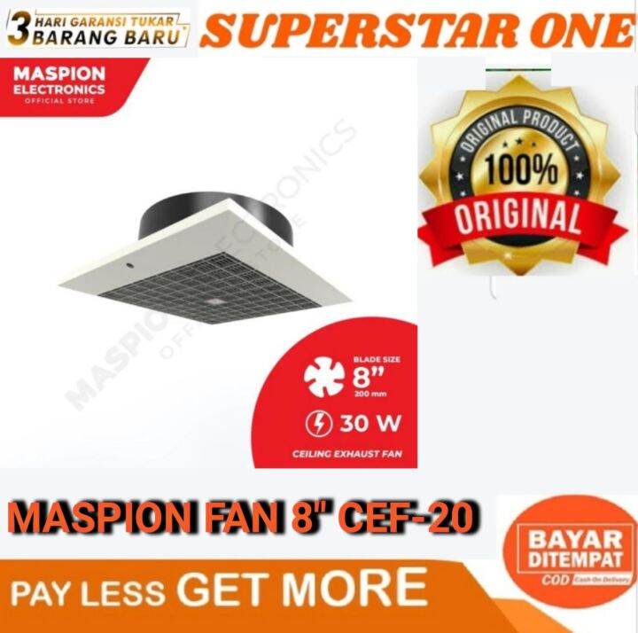 Maspion Ceiling Exhaust Fan 8inch CEF-20 hexos plafon kipas angin hisap ...