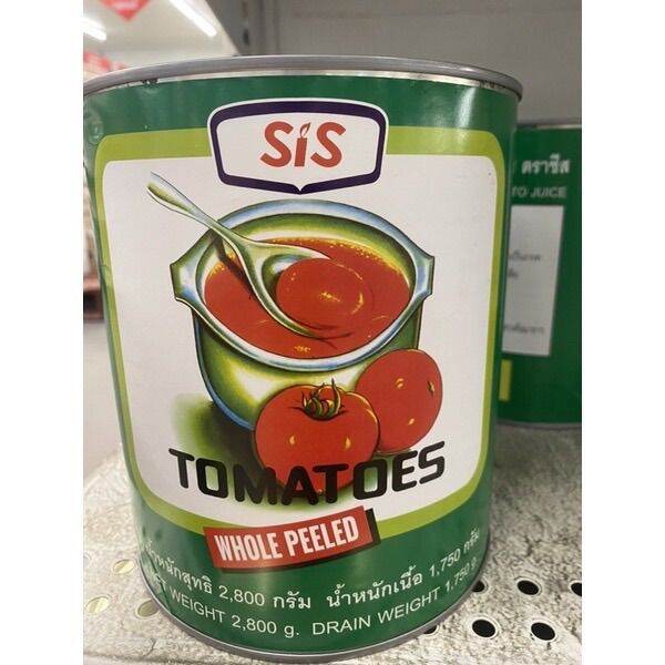 Tomato Peeled Whole In Tomato Juice ( SiS Brand ) 2800 G. มะเขือเทศทั้ง ...