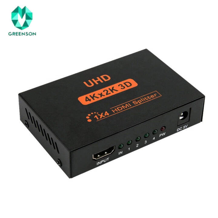 HDMI Splitter 1 in 4 Out 1x4, 1x2 4K UHD High Definition With Adapter ...