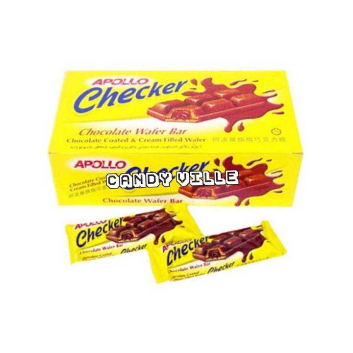 Apollo Checkers Chocolate Wafer Bar 24pcs | Lazada
