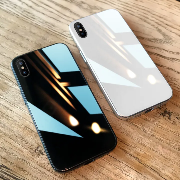Apple X Mobile Phone Shell XR Glass XS Internet Celebrity Max New S Set ...