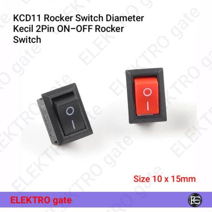 KCD11 Rocker Switch Diameter Kecil 2Pin ON-OFF Rocker Switch | Lazada ...