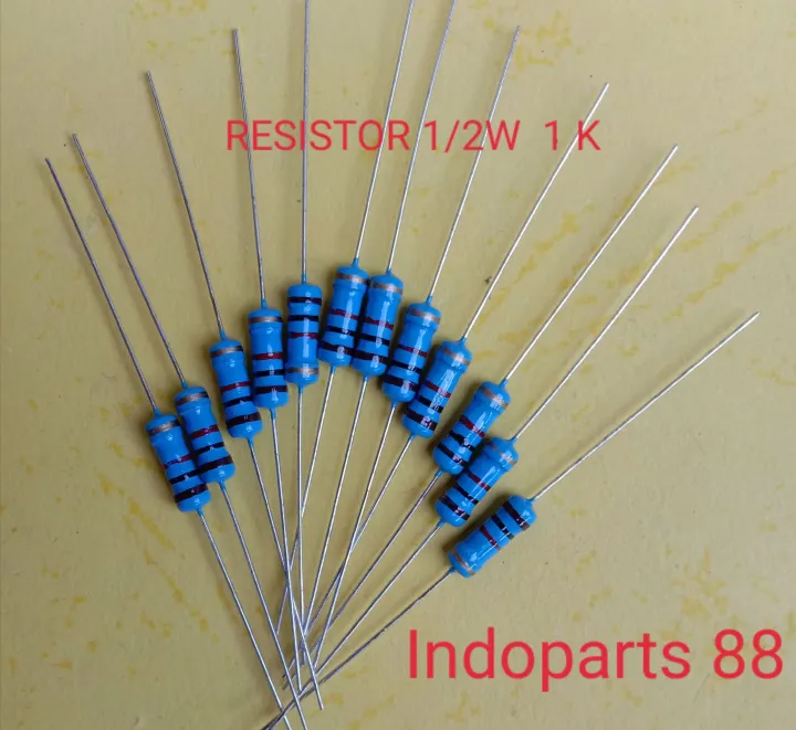 (10 pcs) RESISTOR 1/2W 1K Ohm RESISTOR 1/2W 1K Ohm Resistor 1/2w 1k ohm | Lazada Indonesia