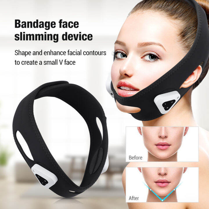 V Shape Face Lifting Massager 15 Level Microcurrent Face Slimming Mask ...