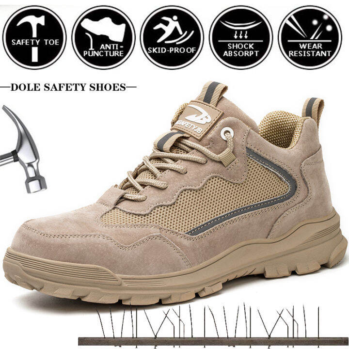 Work Safety Shoes Steel Toe Anti-puncture Indestructible Men Safety ...