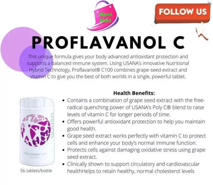 USANA Proflavanor C100 - Grape Seed + Vitamin C (56 Tablets) (Expired ...