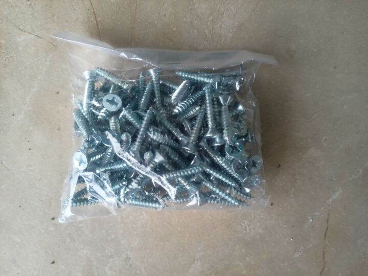 skrup sekrup self tapping 2 cm (6 X3/4) skrup gypsum putih 2 cm isi 100 ...