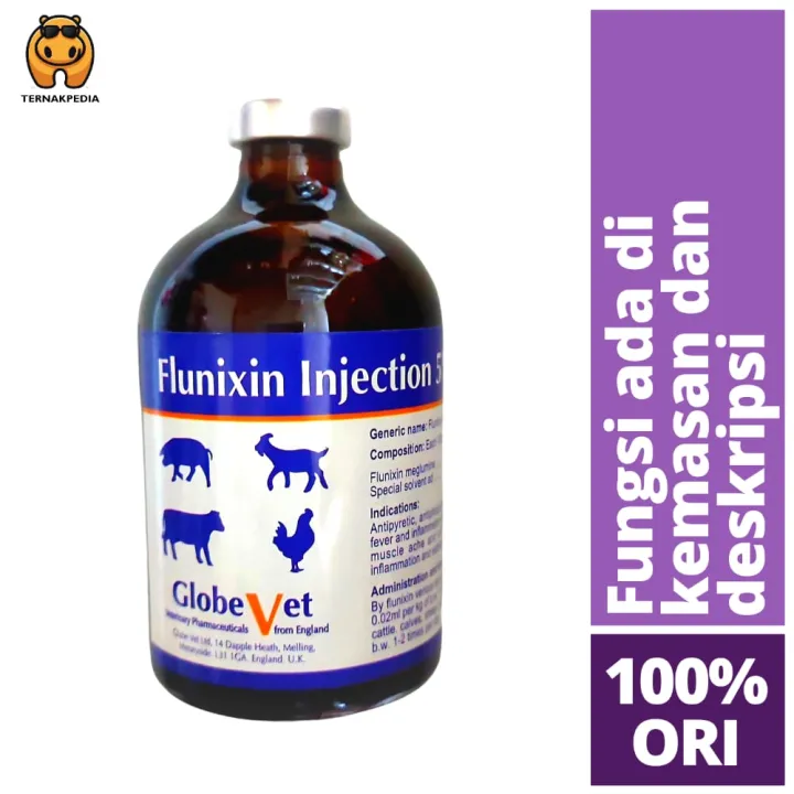 Flunixin Injeksi 100 ml - Golbal Vet Flunixin 100 ml - Obat Ajaib ...