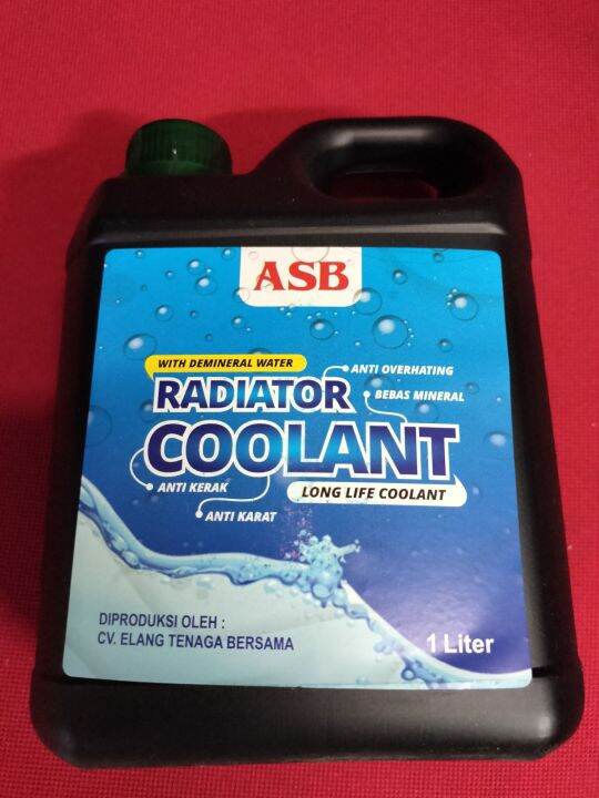 AIR RADIATOR / RADIATOR COOLANT GREEN HIJAU 1L / 1 LITER MERK ASB ...