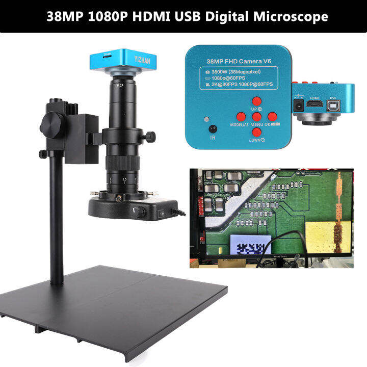 【Ready Stock】2K HDMI 1080P 38MP Digital Microscope Sets 130X 180X ...