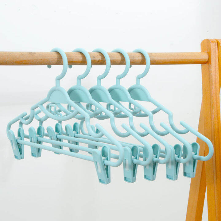 5PCS/Pack Hanger With Clip T-Shirt Sweater Coat Narrow Hanger Heavy ...