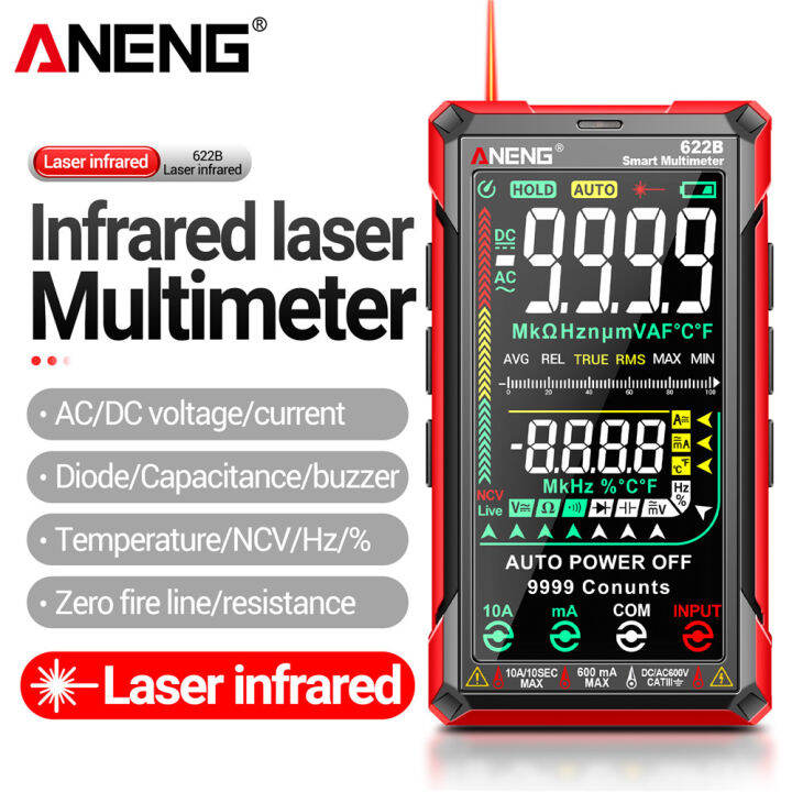 ANENG 622B Digital Smart Multimeter 10A Tester Meter Auto Range True ...
