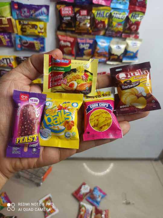 mainan snack makanan miniatur isi 5 | Lazada Indonesia