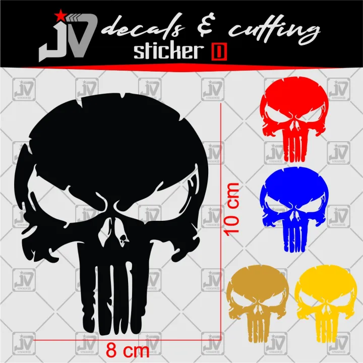 sticker logo punisher cutting sticker | Lazada Indonesia