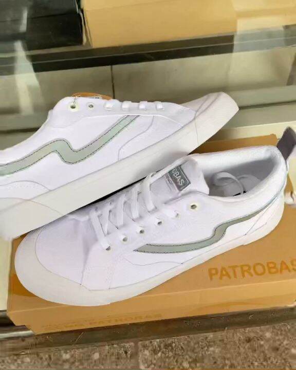 PATROBAS Glare White Reflective Sepatu Sneakers Casual Putih Menyala ...