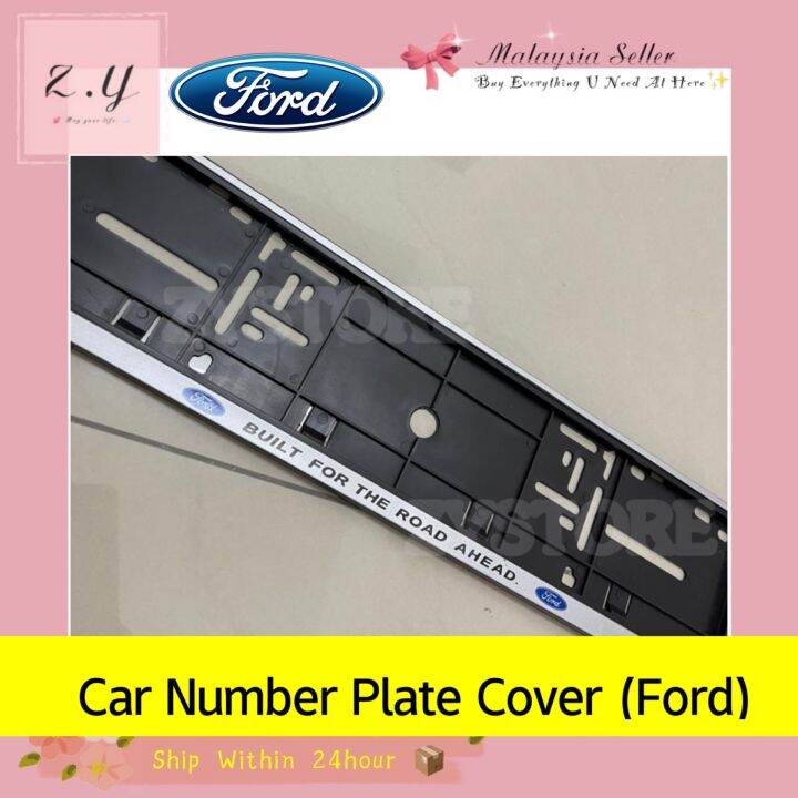 Ford Car Number Plate / Ford Car Plate Cover (Sliver/Black) | Lazada