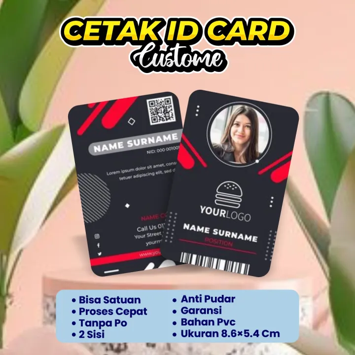 Cetak Id Card Murah 1 Sisi 2 Sisi | Lazada Indonesia