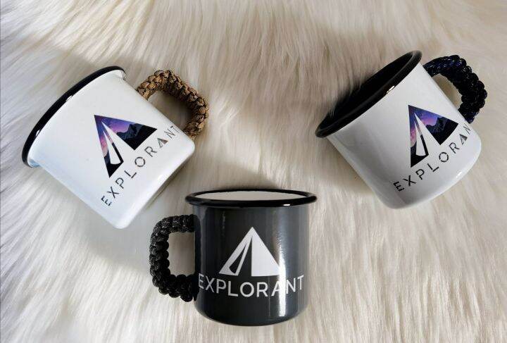 Explorant Classic Steel Enamel Mug with Paracord | Lazada PH