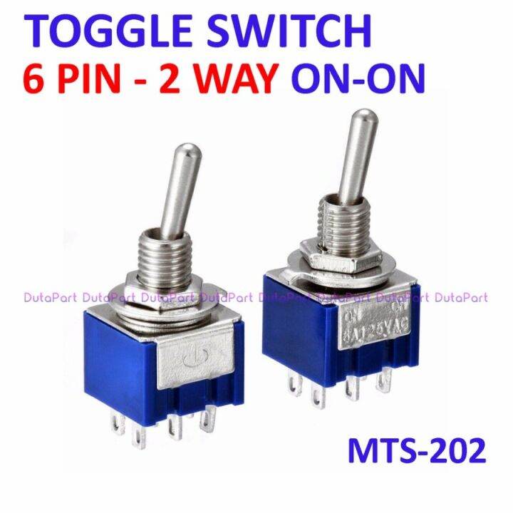 Saklar Toggle Togel 6 PIN 2 Arah Posisi ON-ON Switch Togle | Lazada ...