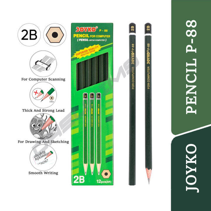 Pensil 2B Joyko P88 Komputer 1 BOX 12 PCS | Lazada Indonesia