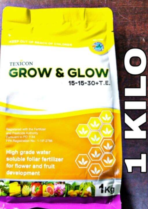GROW AND GLOW 15-15-30 FOLIAR FERTILIZER (1 KILO) TEXICON AGRIVENTURES ...
