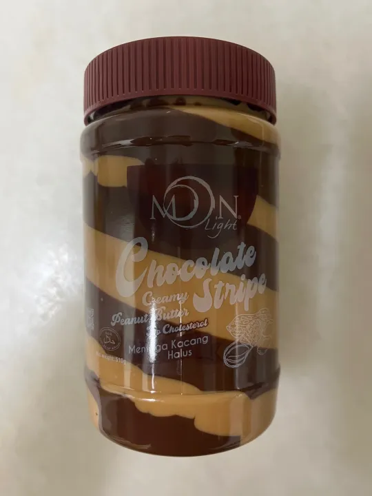 Moonlight Chocolate Stripe Peanut Butter Creamy [No Cholestrol] 510gm ...