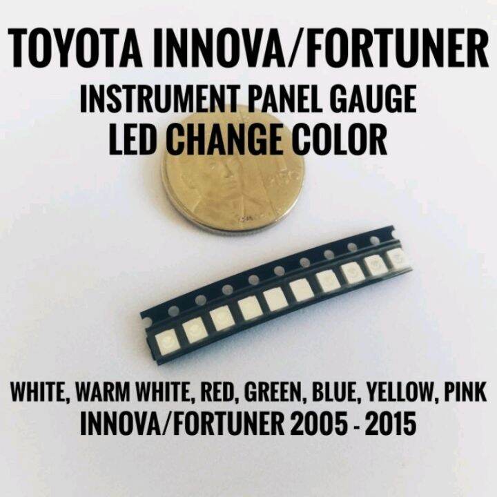 10pcs SMD LED for Toyota Innova/Fortuner Speedometer Backlight ...