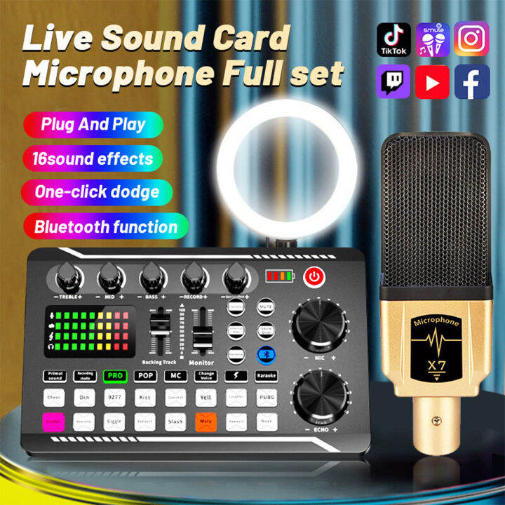 Sound Card F998 การ์ดเสียงสด คาราโอเกะสด ซาวด์การ์ด อินเทอร์เฟซเสียงสด ...