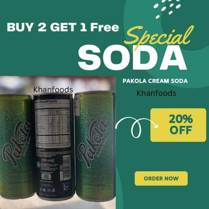 PAKOLA ICE CREAM SODA CAN 250 ML IMPORTED FROM PAKISTAN | Lazada