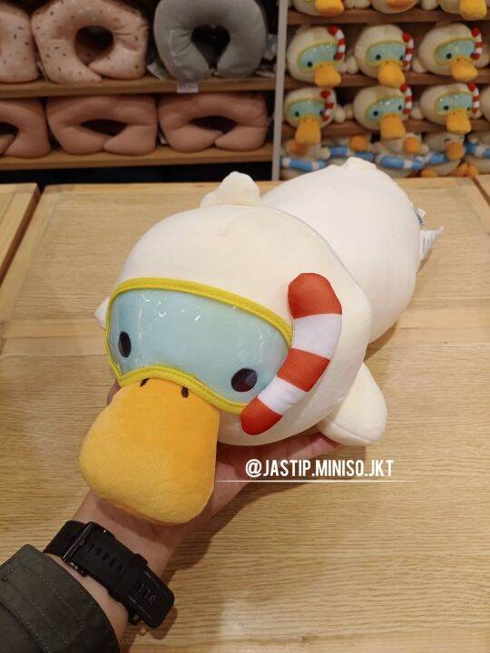 MINISO 🆕 Boneka Bebek Tiduran / Lying Duck Plush Toy (sz.38cm) | Lazada ...