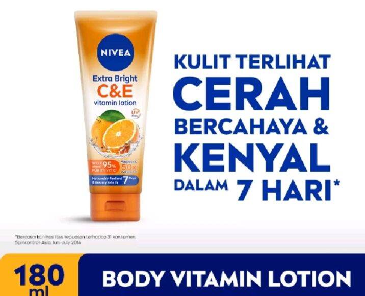 NIVEA Extra Bright C&E Vitamin Body Lotion 180 ML Kemasan Baru | Lazada Indonesia