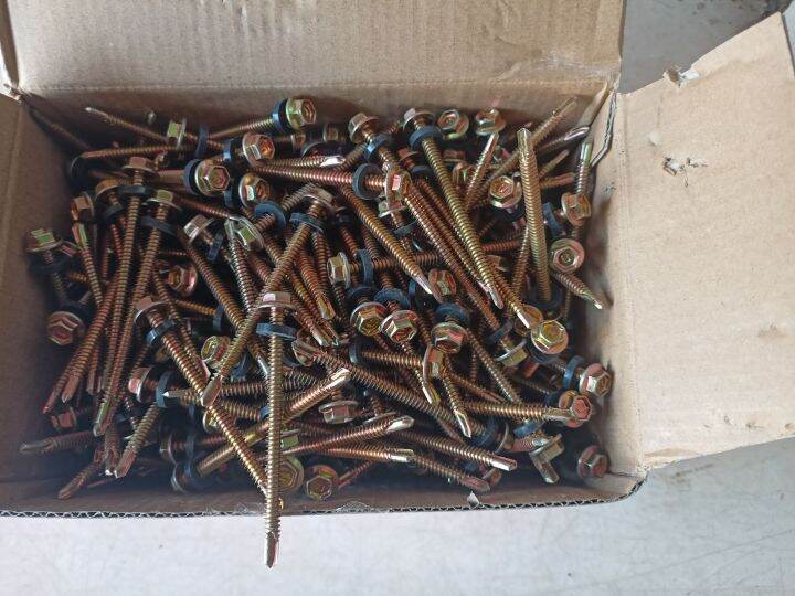 skrup roofing 7 cm /baut roofing 12 x 70mm - 1kotak isi 250 pcs ...