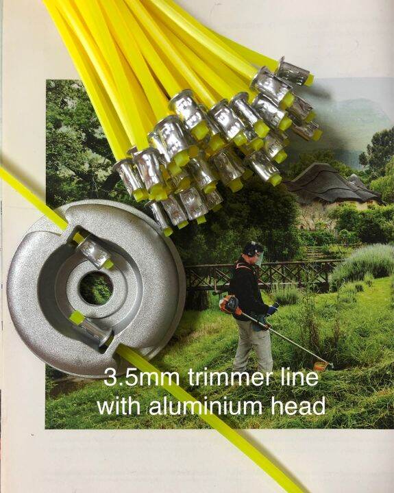 Trimmer line 3.5mm with aluminium head (yellow)/铝草绳(黄色)和铝草盘 | Lazada