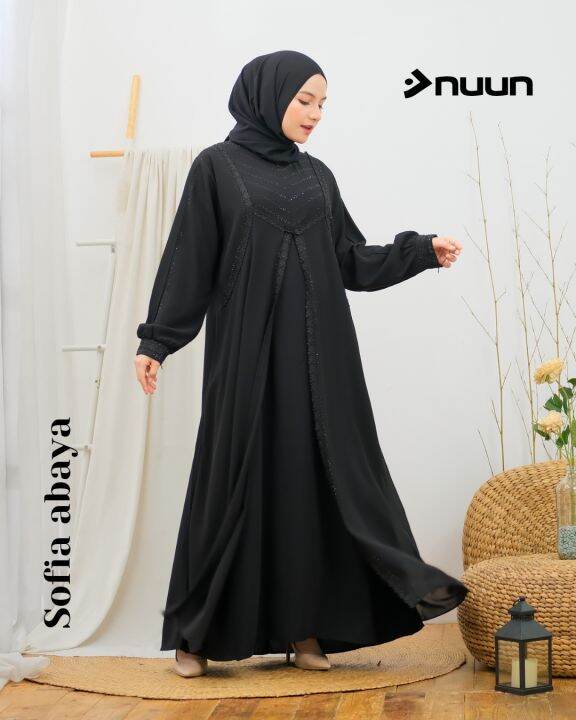Sofia Abaya Hitam Polos Abaya Arab | Lazada Indonesia