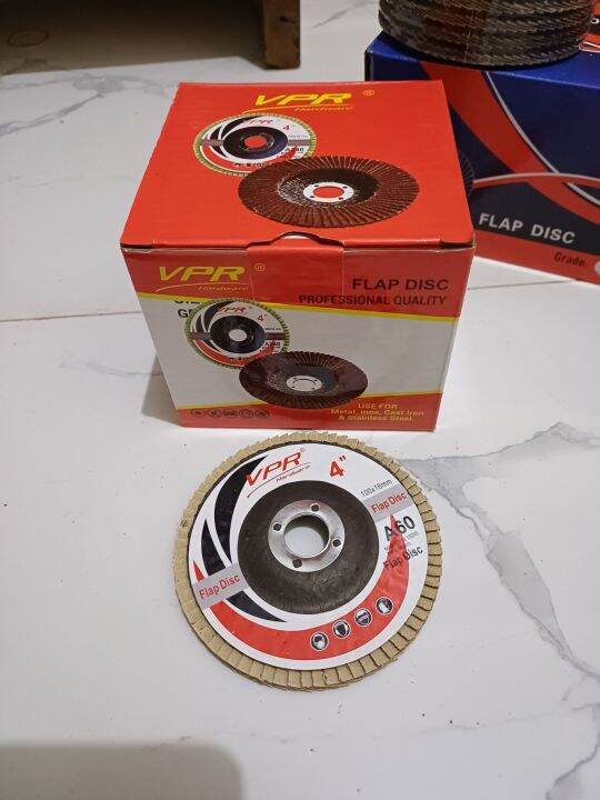 10pcs amplas susun 1box isi 10pcs gerinda amplas flap disc 4 inchi ...