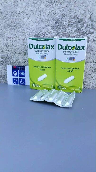 Dulcolax Bisacodyl Suppositories 10mg - ADULT 5s / BOX - Constipation ...
