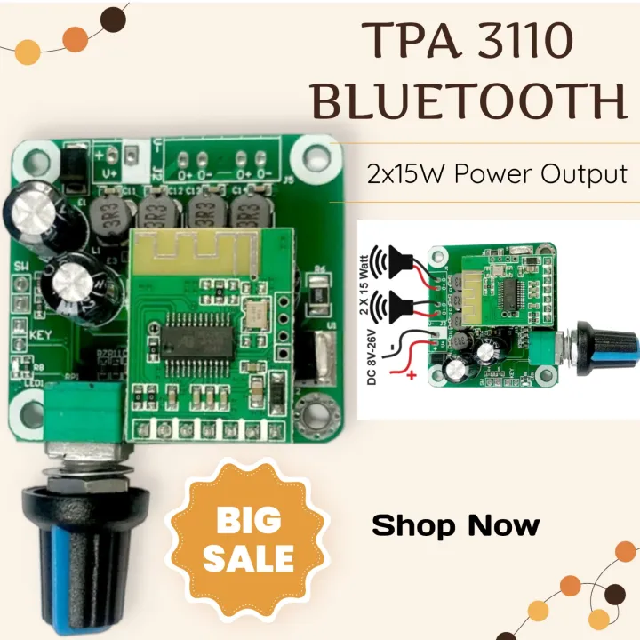 TPA 3110 MINI AMPLIFIER BLUETOOTH 2X15W | Lazada Indonesia