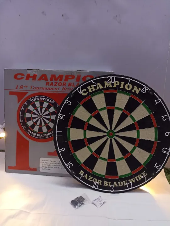Champion 18' tournament diamond wire razor blade dart board / Gamit sa ...