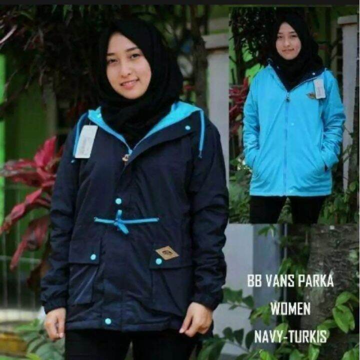 Jaket Parka Bolak Balik Cewek Distro 2in1 Tebal Anti Angin Berkualitas ...