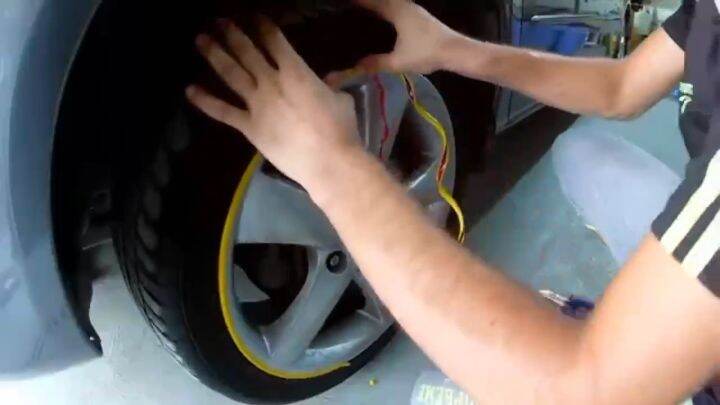 CAR TYRE RIM LINING CHROME STRIP Bumper Bonnet Tayar Wheel Sticker ...