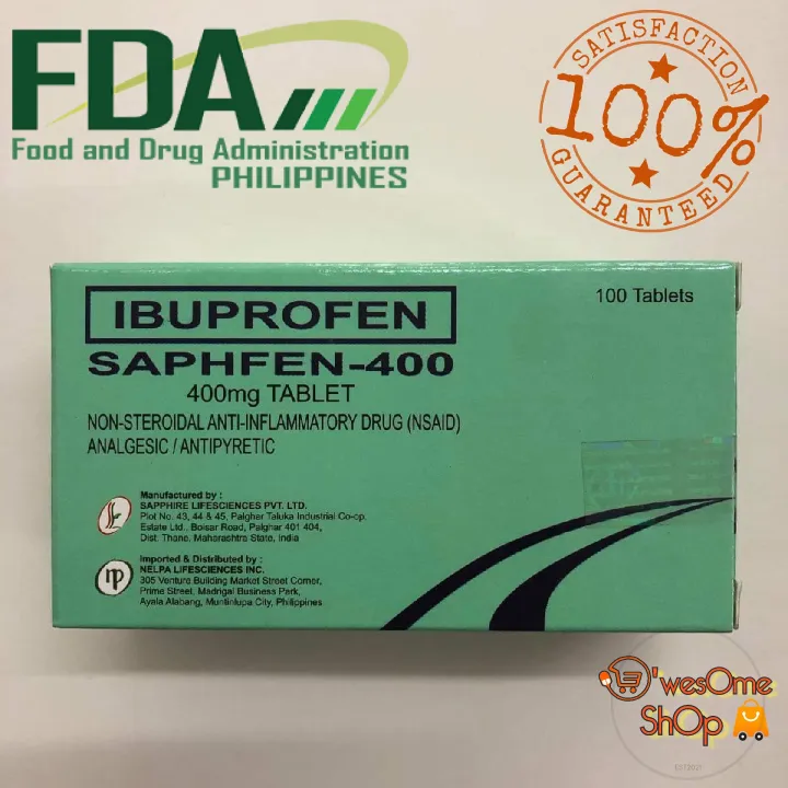 Saphfen-400 IBUP... 400 mg Tablet 100's | Lazada PH