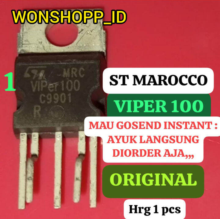 ORIGINAL ASLI VIPER100 VIPER100A VIPER 100 A VIPER 100A 620V 3A SMPS PRIMARY IC | Lazada Indonesia