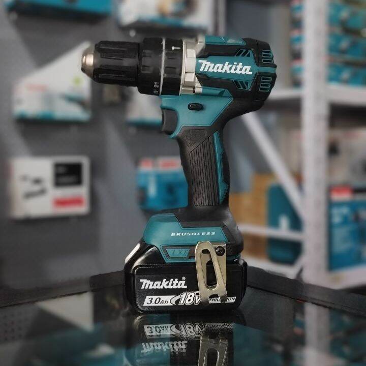 Makita DHP484RFE 2 X 18V 3.0AH LI-ION 13MM (1/2") Brushless Hammer ...
