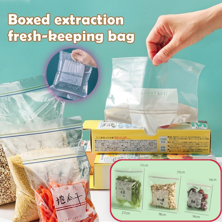 Reusable Food Storage Bag Fresh Keeping Bags Sealed Food Packing Bag ...