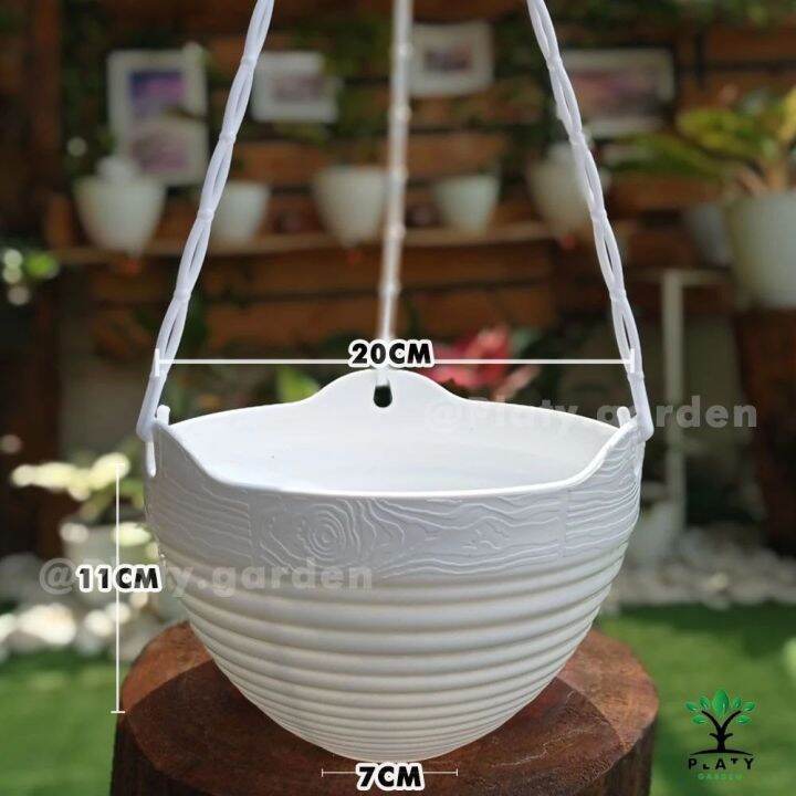 Pot Gantung Lily Paris Putih | Lazada Indonesia